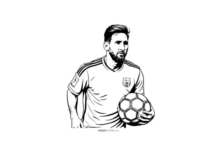 Ausmalbilder von Lionel Messi zum Ausdrucken und Ausmalen